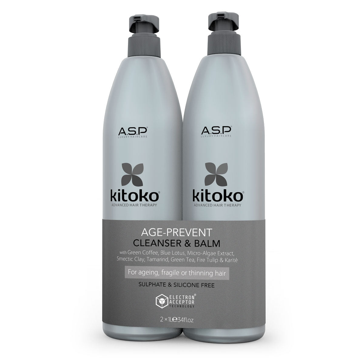 ASP Kitoko Age Prevent Cleanser & Balm Litre Duo Pack – Salon Supplies